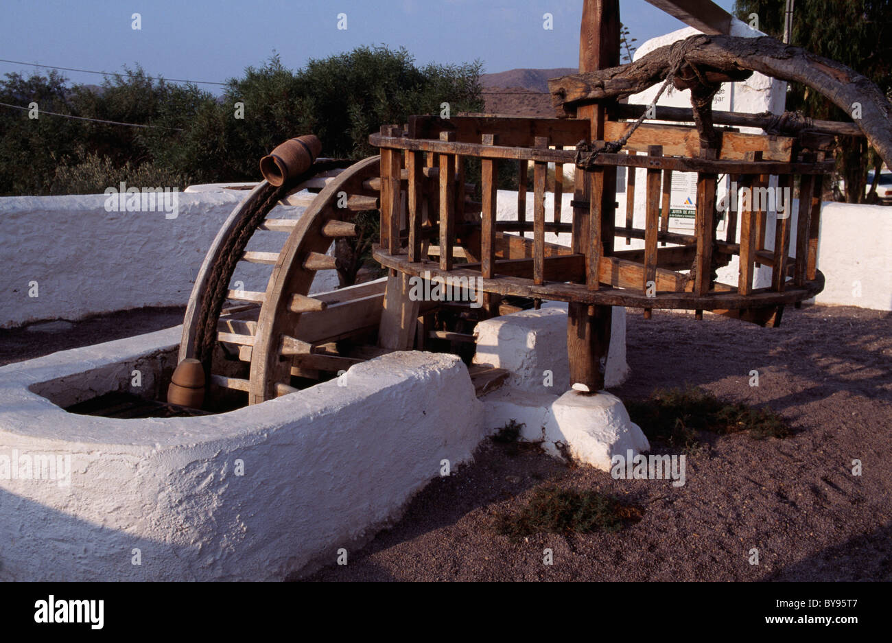 Water-Wheel Pozo de los Frailes, Almeria, Andalusia, Spain Stock Photo ...