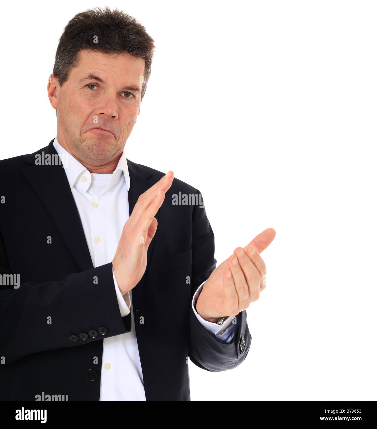 Portrait clapping middle aged businessman hi-res stock photography and ...