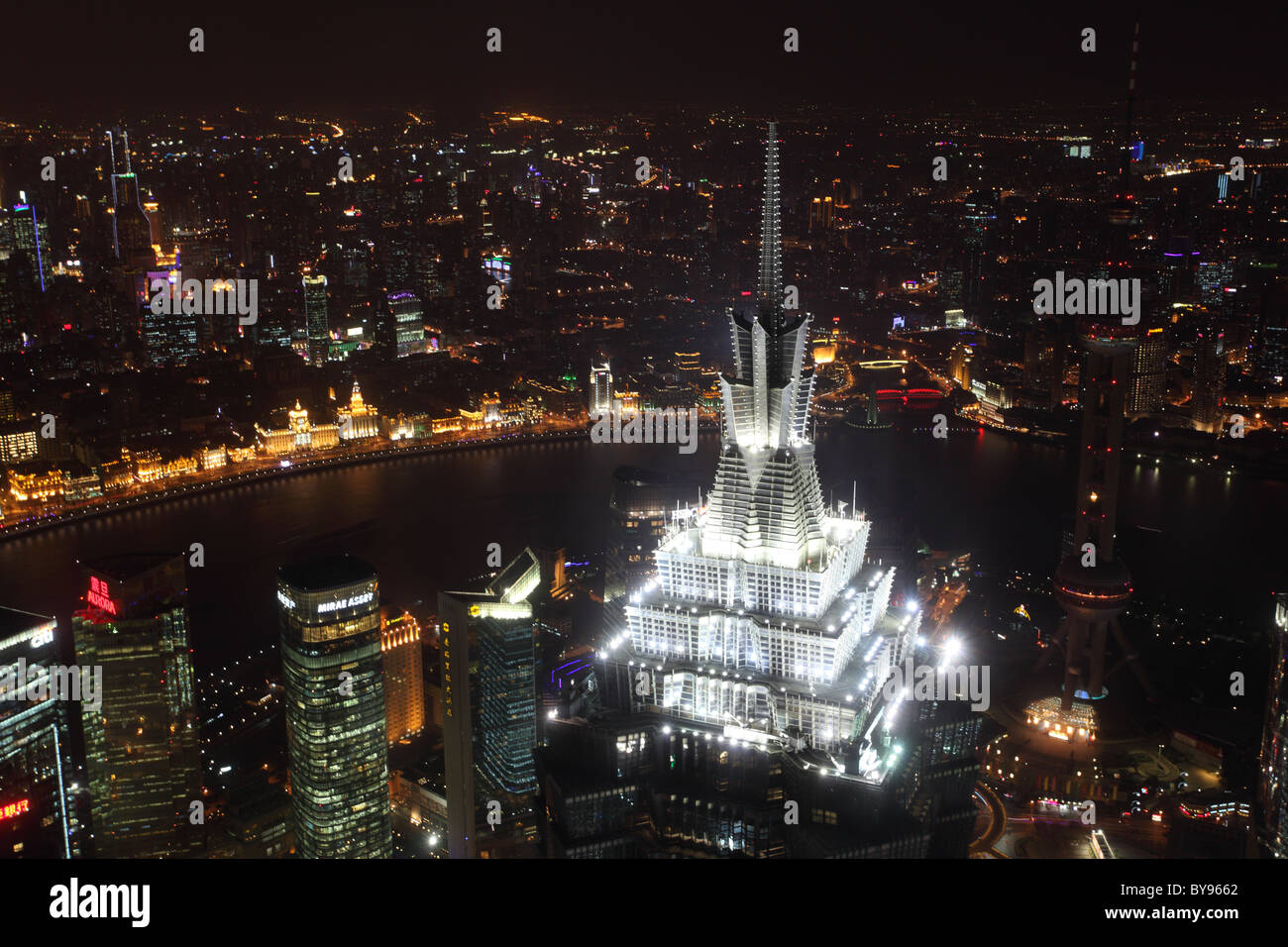 Jin mao tower shanghai aerial view hi-res stock photography and images ...