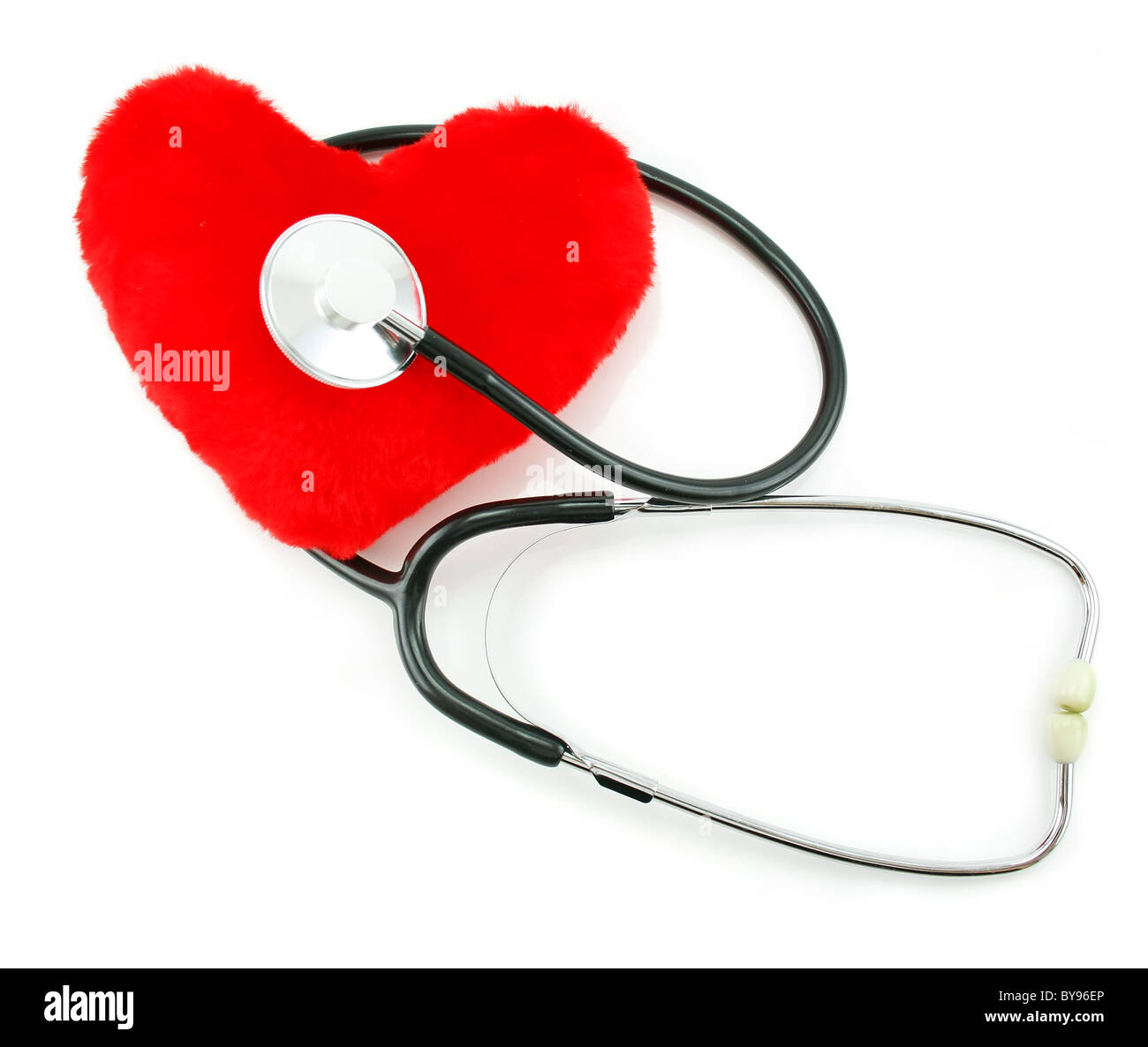 Red heart an stethoscope isolated Stock Photo - Alamy