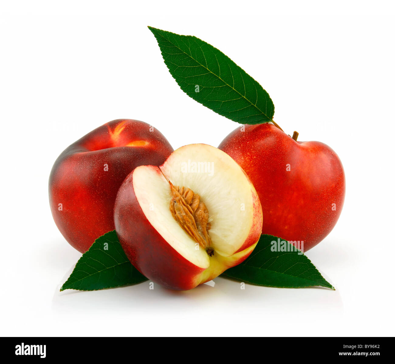 Ripe Sliced Peach (Nectarine Stock Photo - Alamy