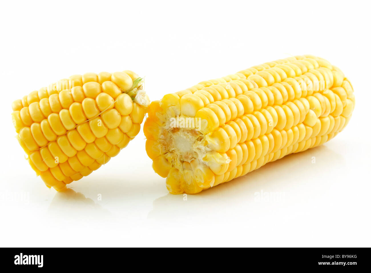 Ripe Broken Corn Isolated on White Stock Photo - Alamy