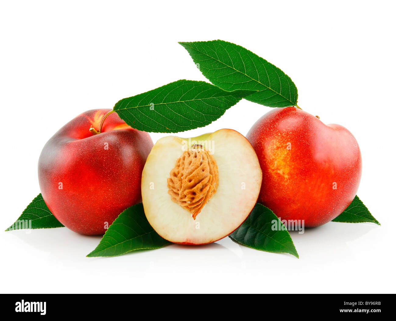 Ripe Sliced Peach (Nectarine Stock Photo - Alamy