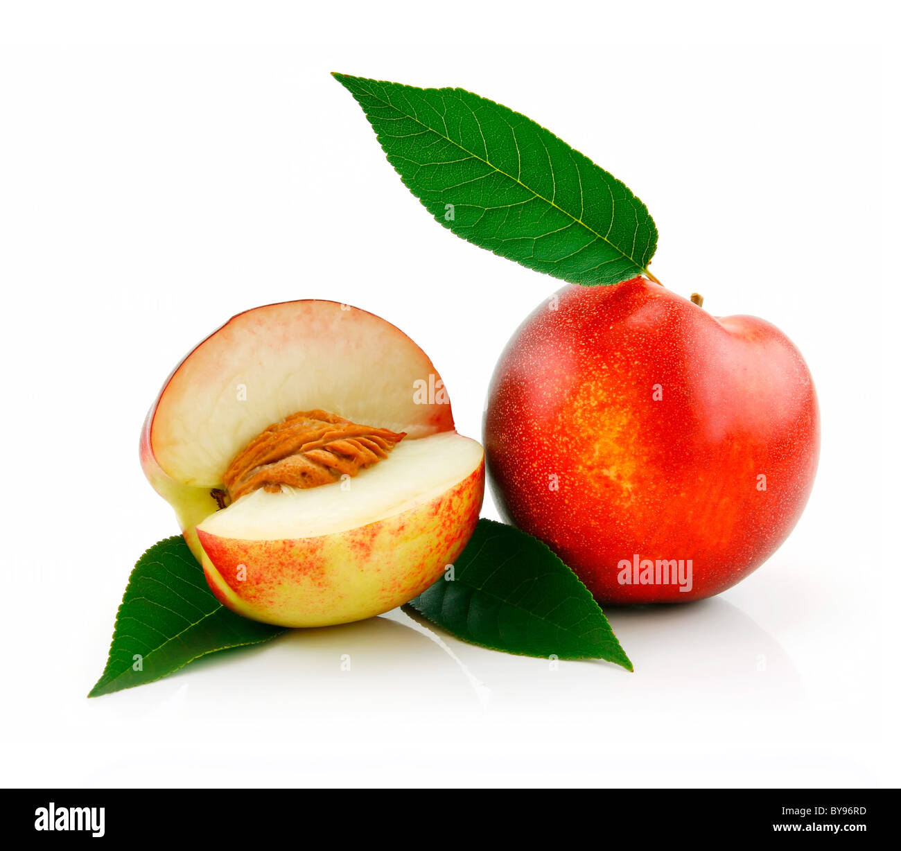 Ripe Sliced Peach (Nectarine Stock Photo - Alamy