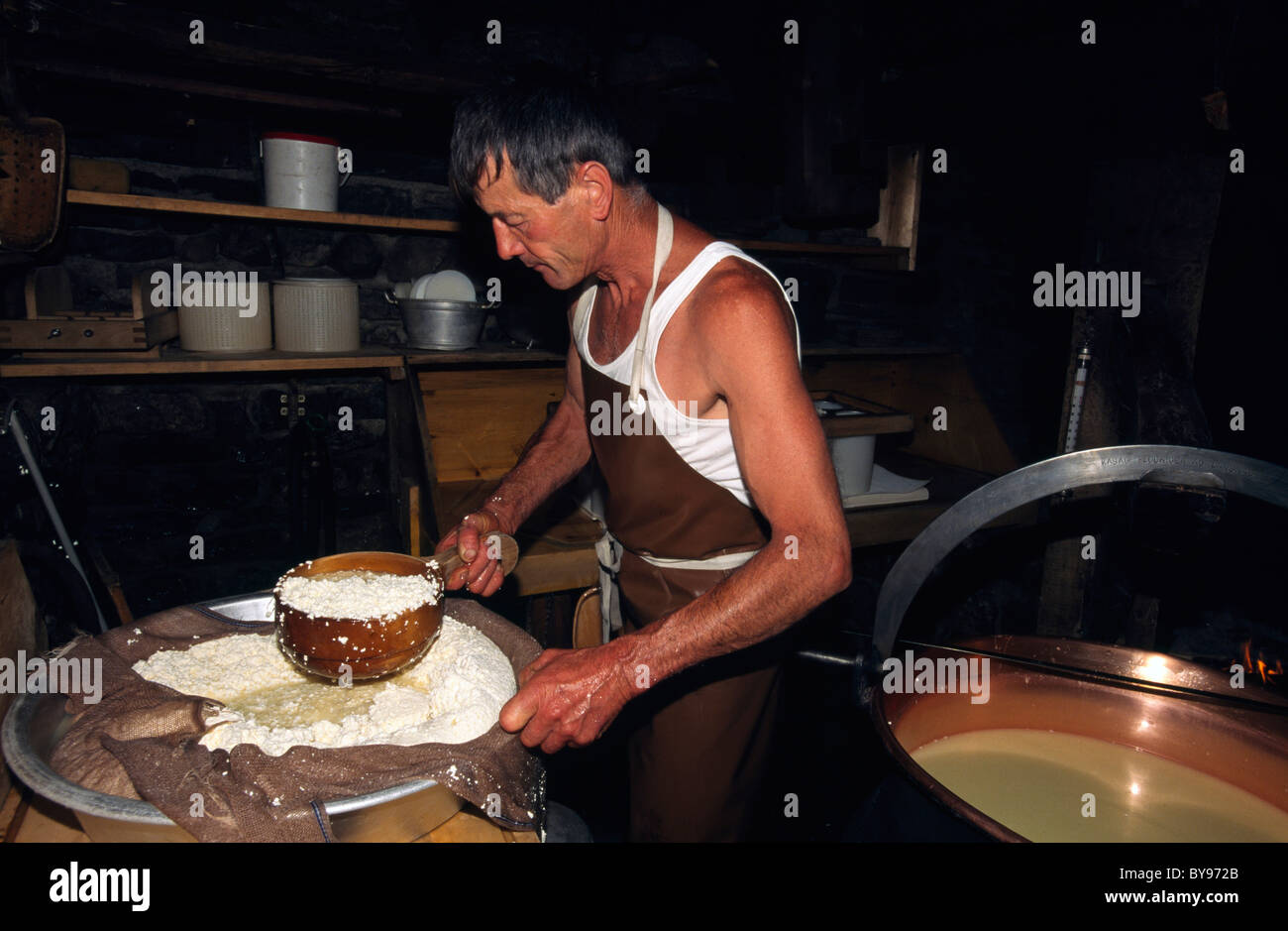 Cheese Making in Open Air-Musem Ballenberg, Berner Oberland ...
