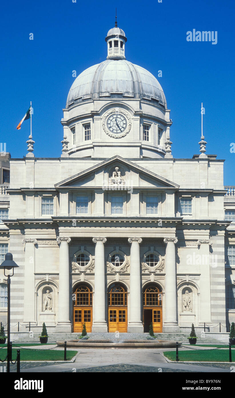 Front facade of the Irish Government buildings Upper Merrion Street ...