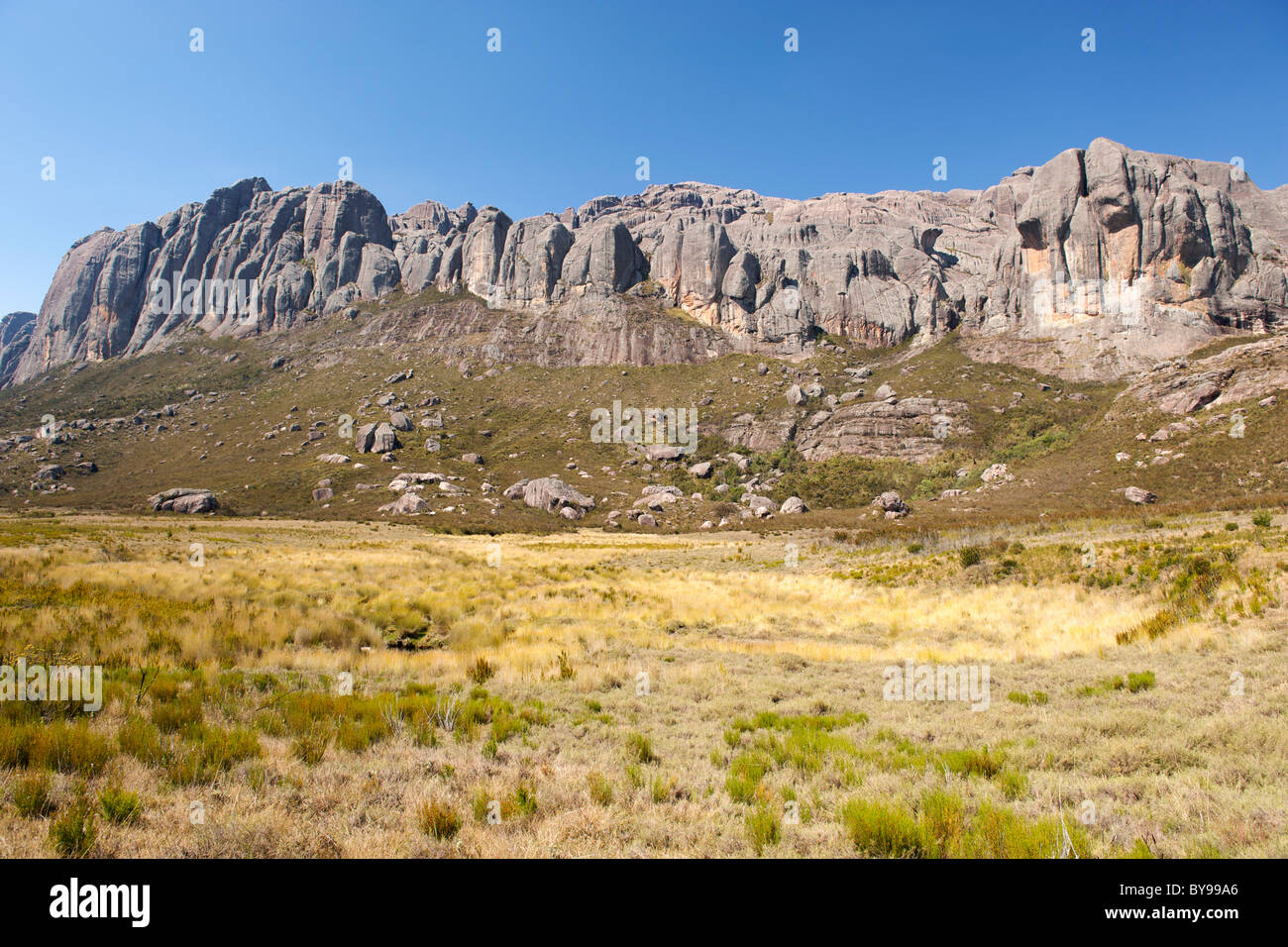 The landscape of Andringitra National Park in southern Madagascar Stock ...
