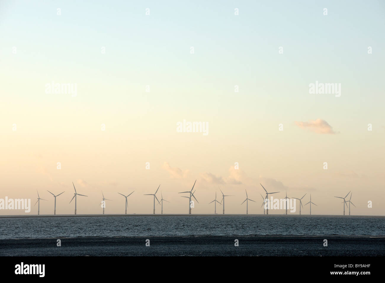 Burbo Bank Wind farm Liverpool Bay Stock Photo - Alamy