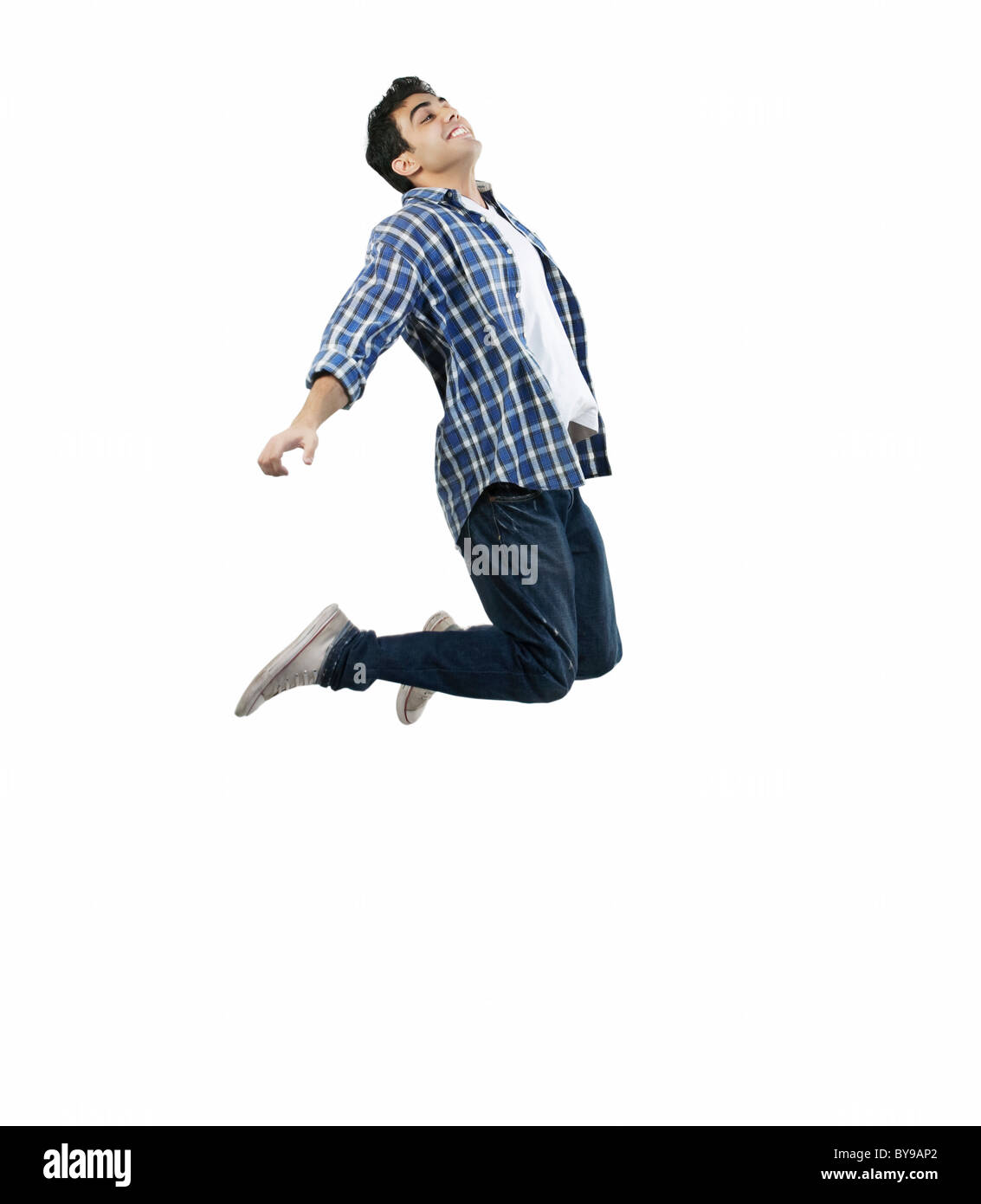 Man jumping in the air Stock Photo - Alamy