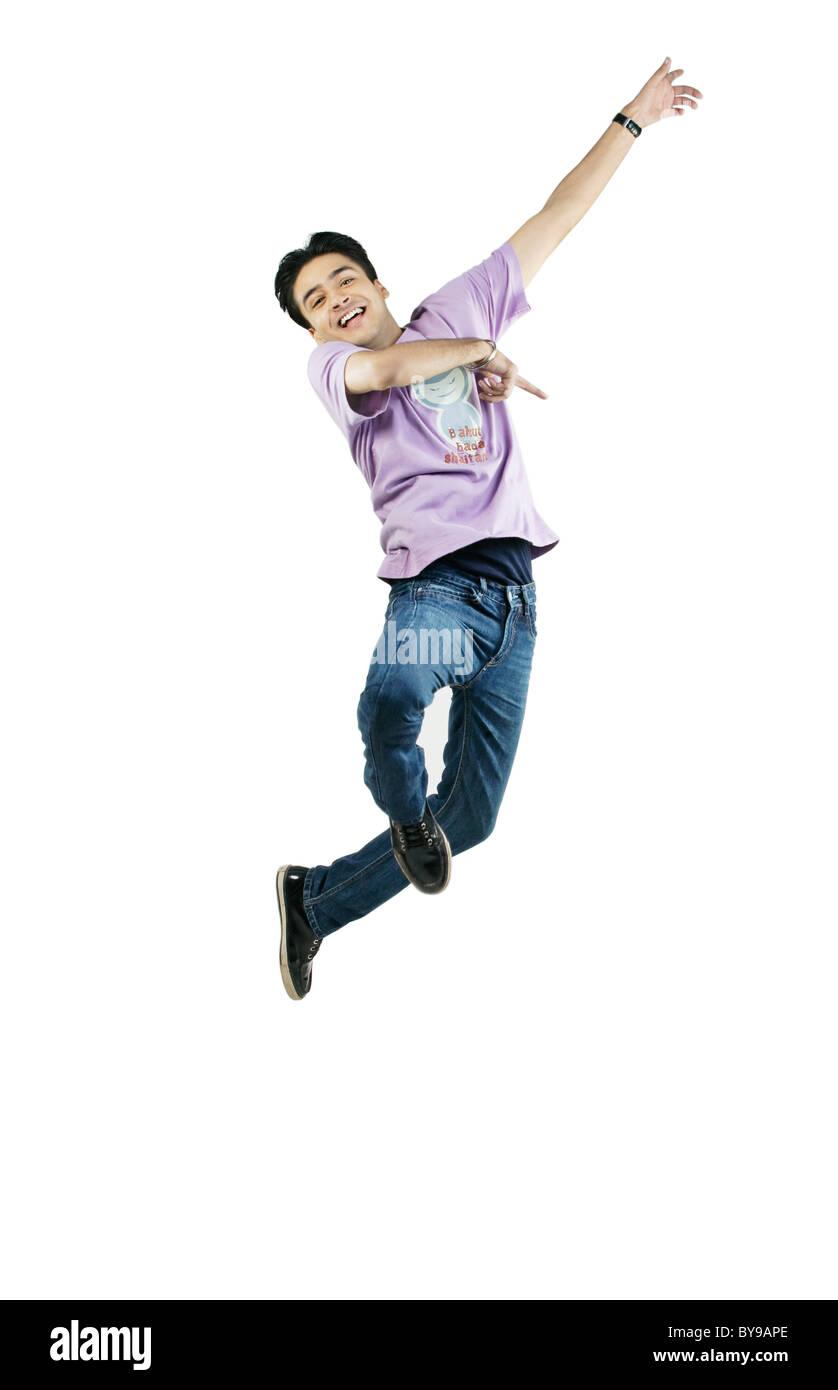 Indian man jumping hi-res stock photography and images - Alamy