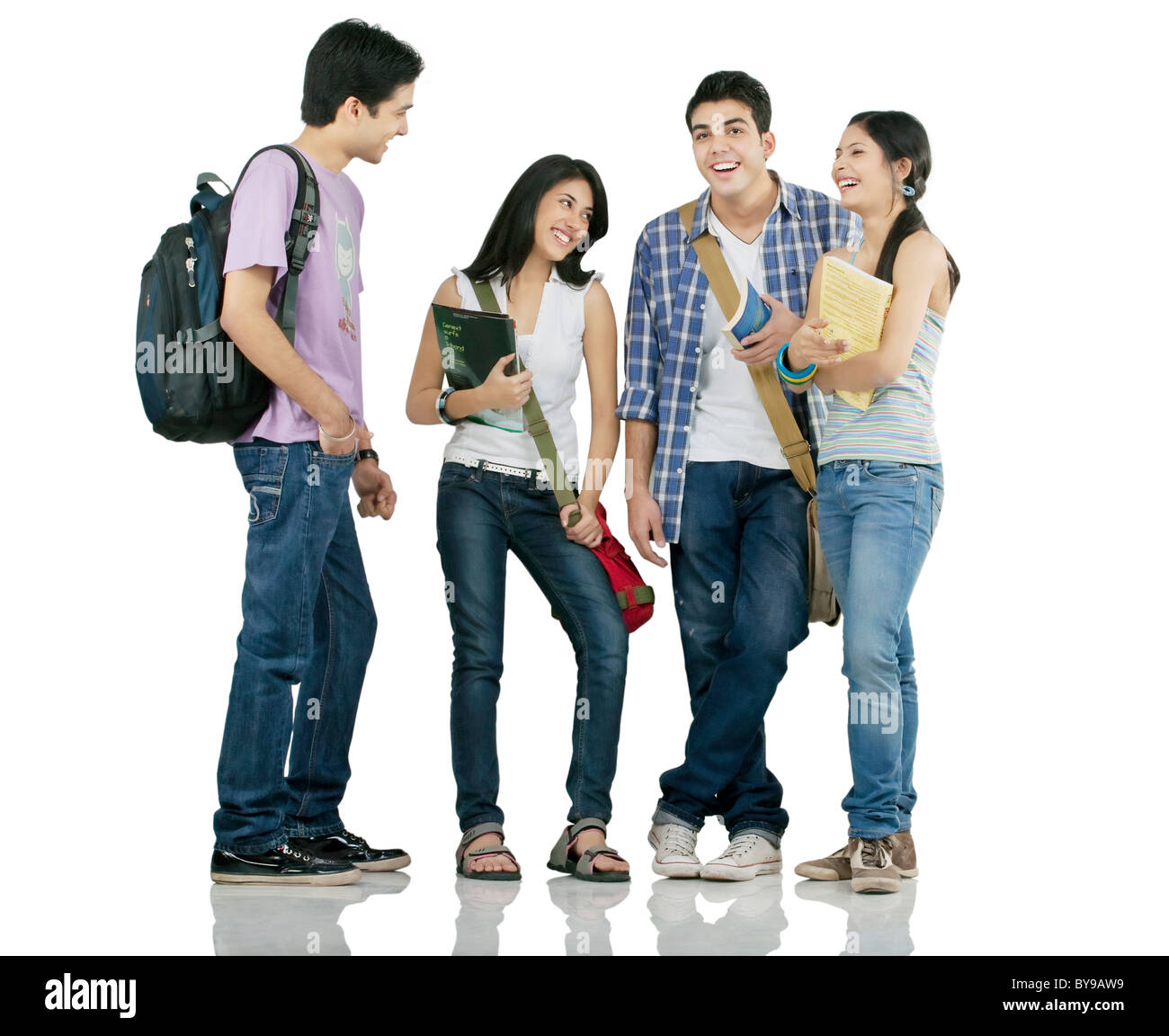 Indian college students posing hi-res stock photography and images - Alamy
