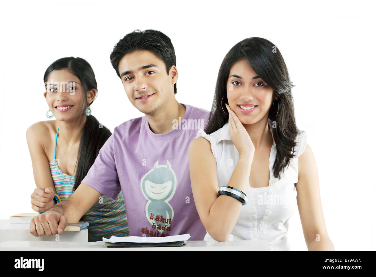 College students posing Stock Photo - Alamy