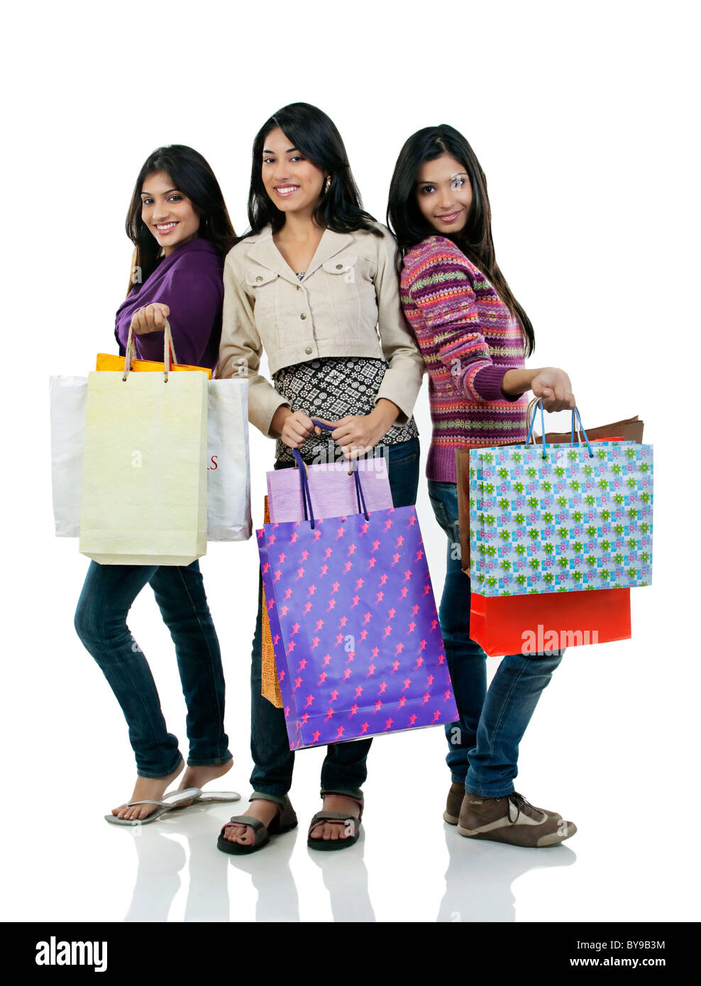 Girls shopping bags indoor hi-res stock photography and images - Alamy