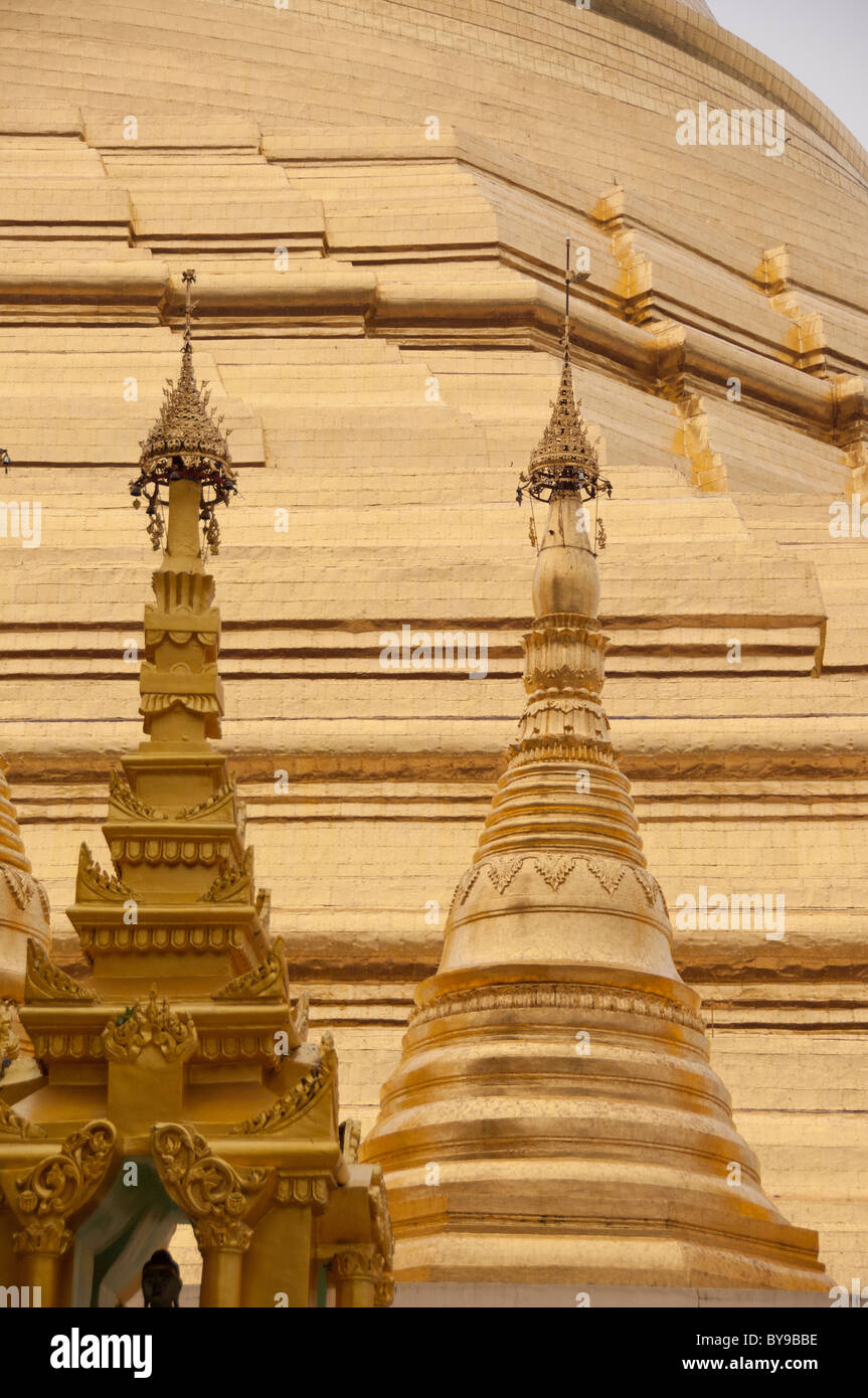 Myanmar (aka Burma), Yangon (aka Rangoon). Stupa Shewedagon. Temple ...