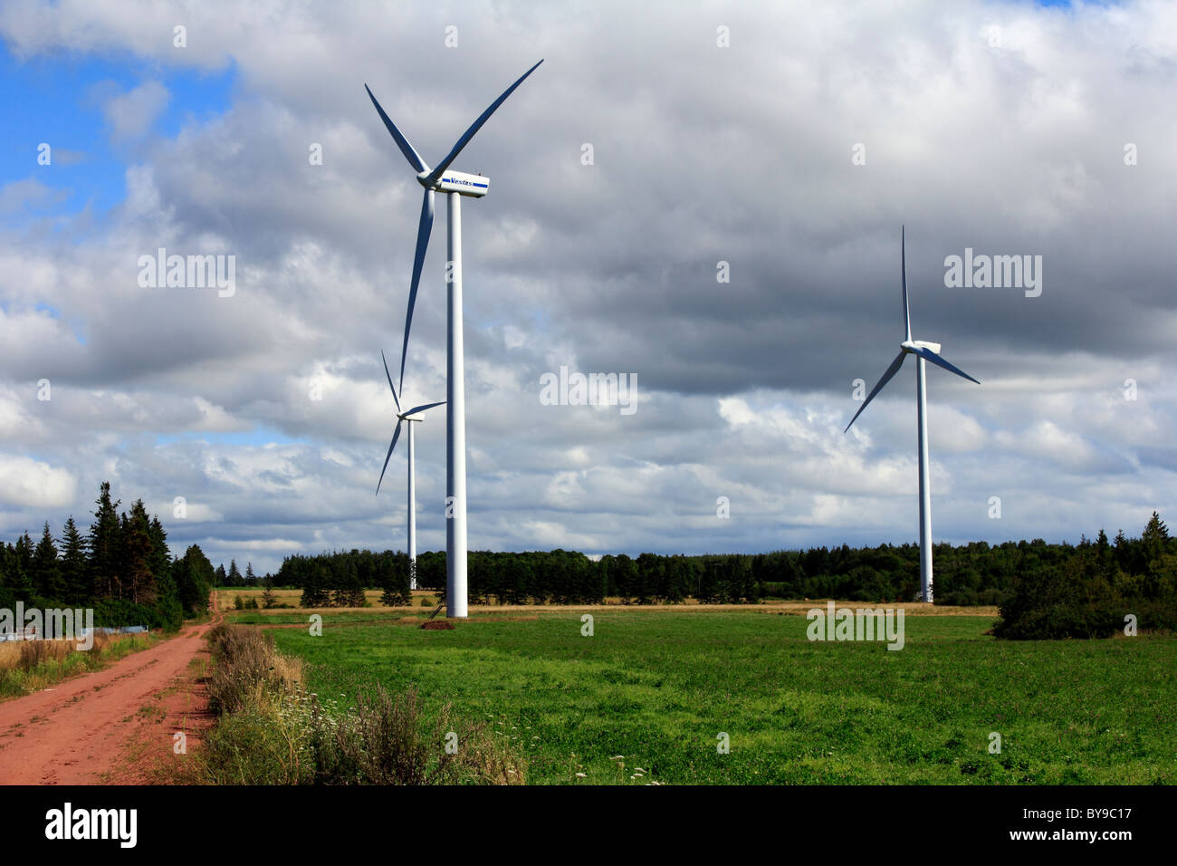a wind farm near north cape point prince edward island canada Stock ...