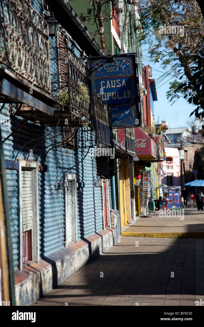 The colorful streets of La Boca, a working class suburb of Buenos Aires ...