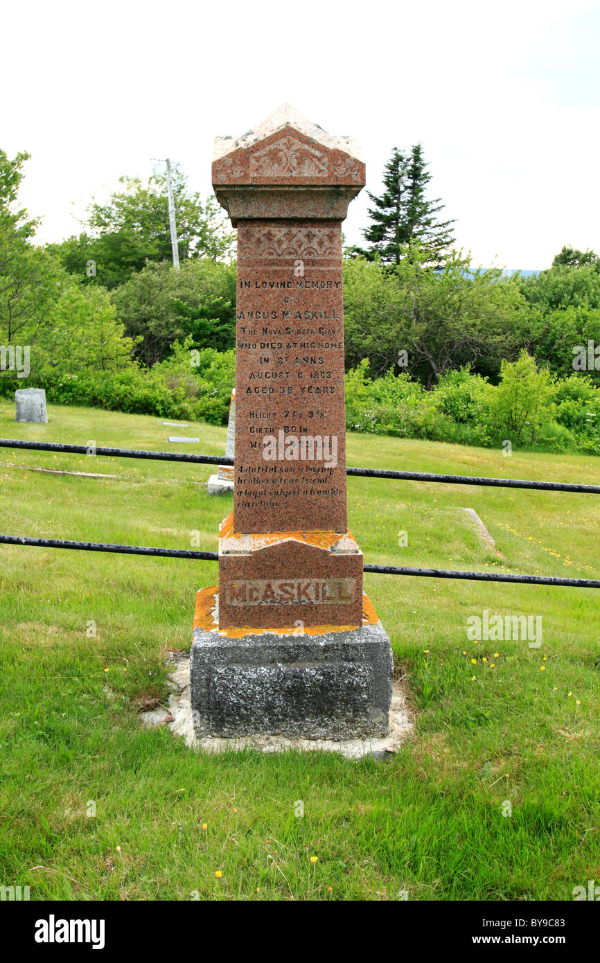 Grave stone of Angus Mòr MacAskill, frequently referred to as Giant ...