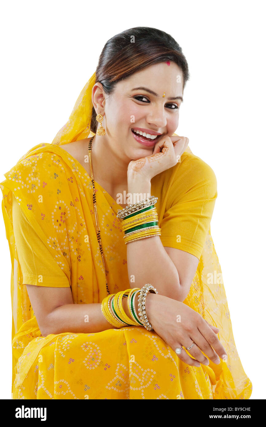 Portrait of a Gujarati woman Stock Photo - Alamy