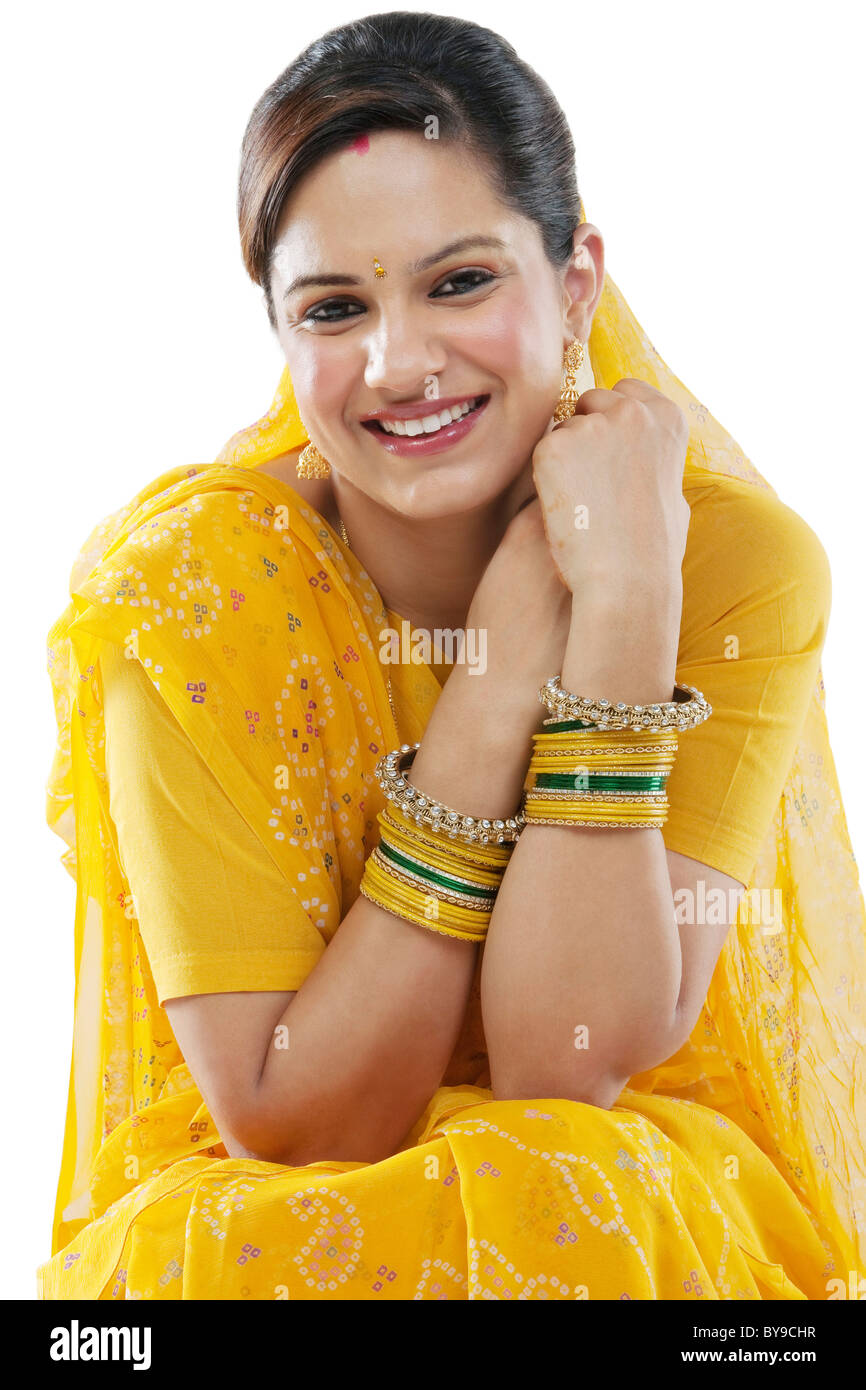 Portrait of a Gujarati woman Stock Photo - Alamy