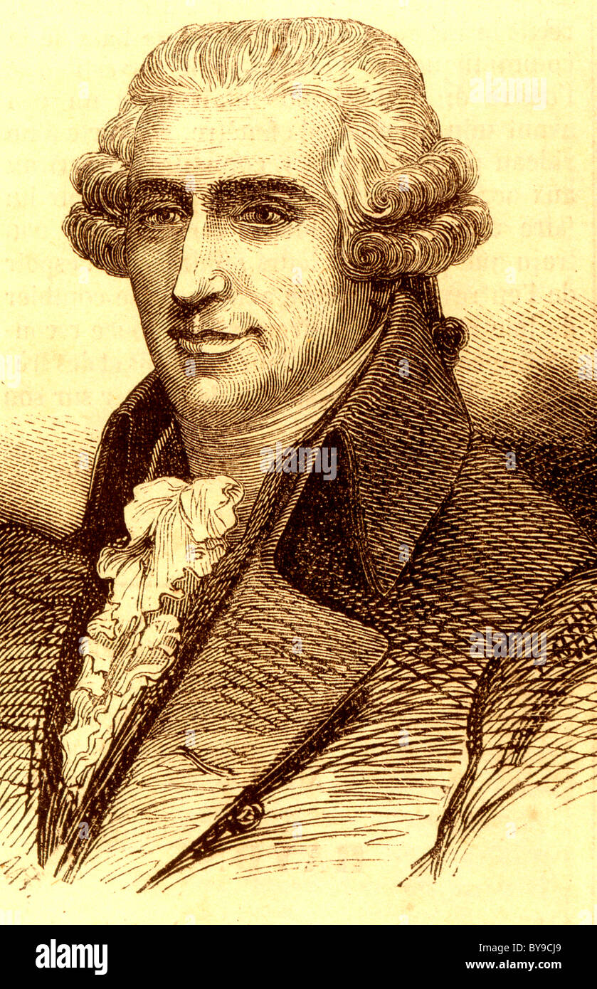 Joseph haydn portrait illustration austrian hi-res stock photography ...