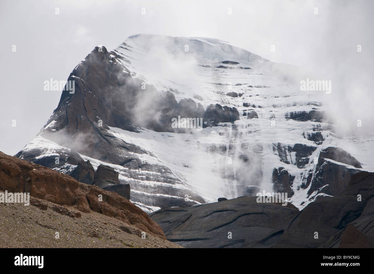 Sacred Mount Kailash, Western Tibet, Tibet, Central Asia Stock Photo ...
