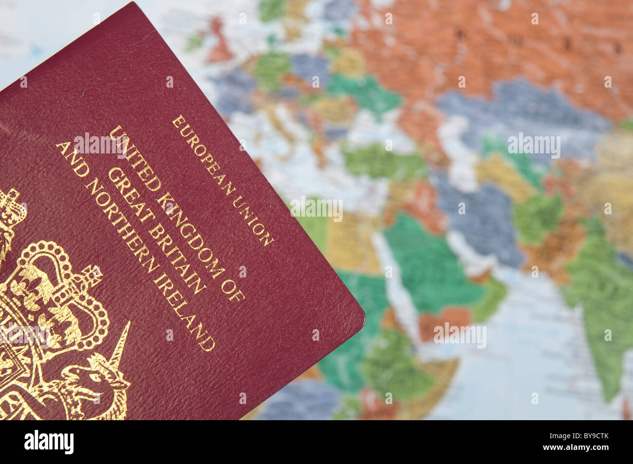 Passport british map hi-res stock photography and images - Alamy