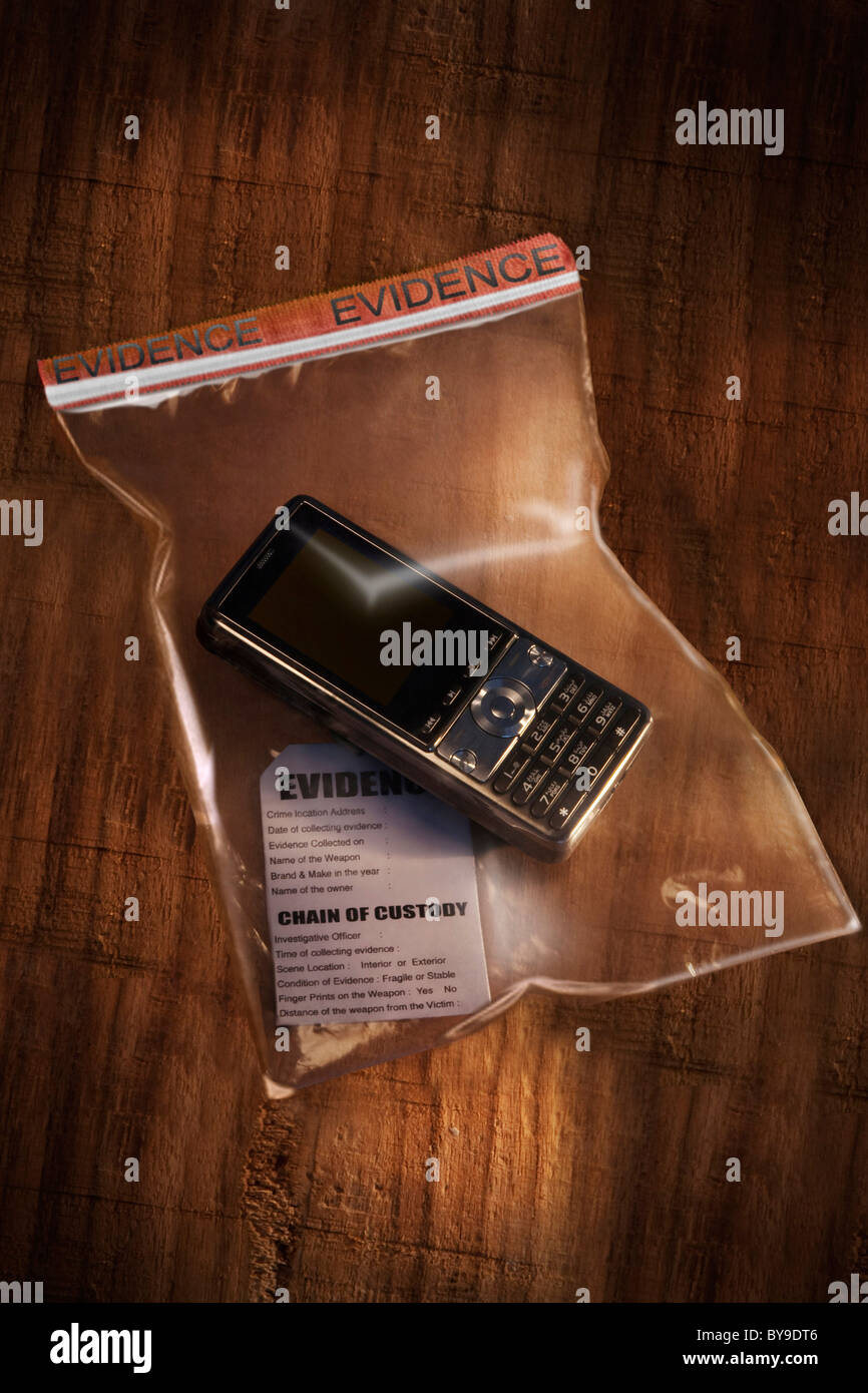 Evidence from a crime scene Stock Photo - Alamy