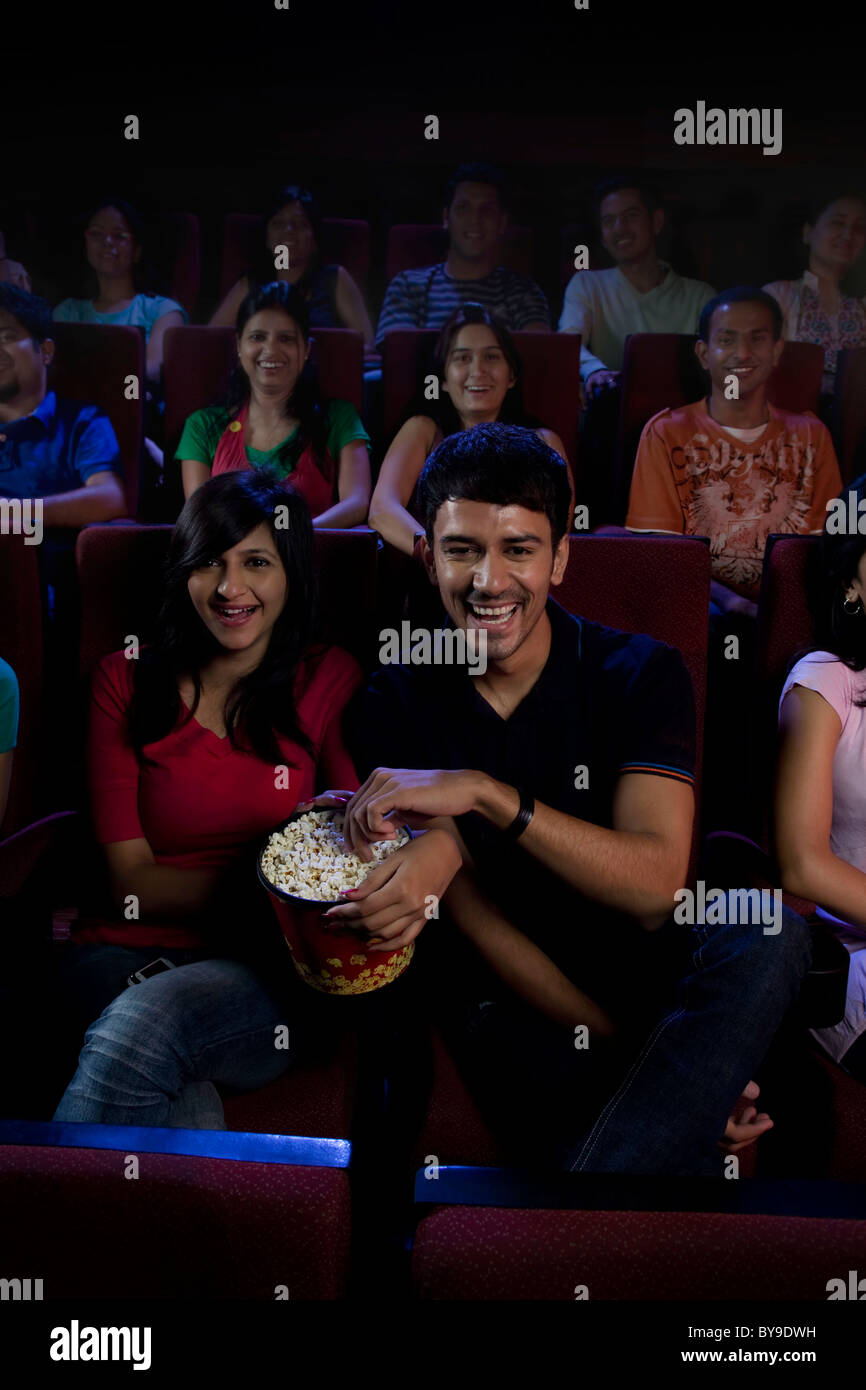 People watching a movie Stock Photo - Alamy