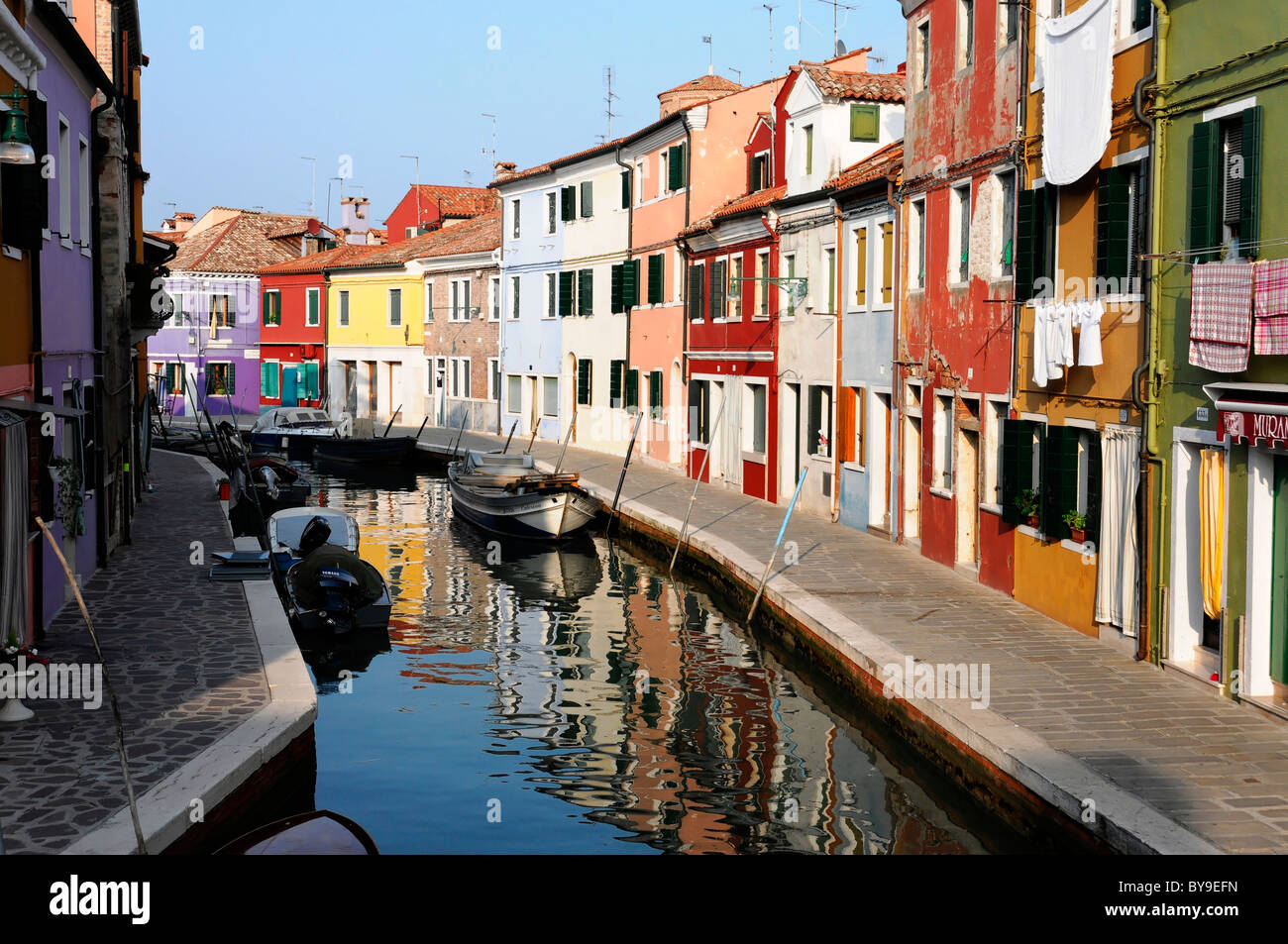 Canal, Burano Island, Venice, Veneto, Italy, Europe Stock Photo - Alamy