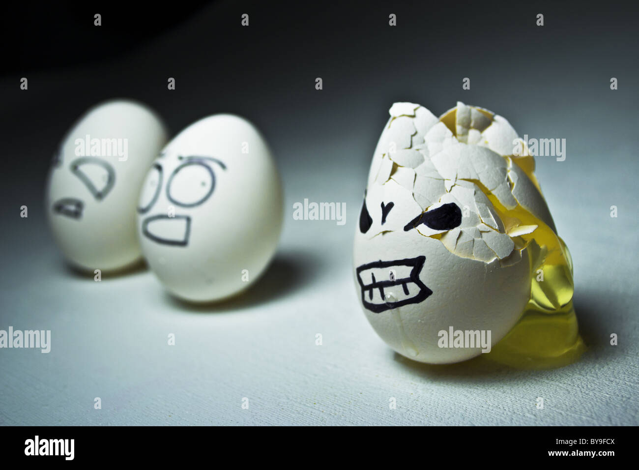Cracked eggs head High Resolution Stock Photography and Images - Alamy