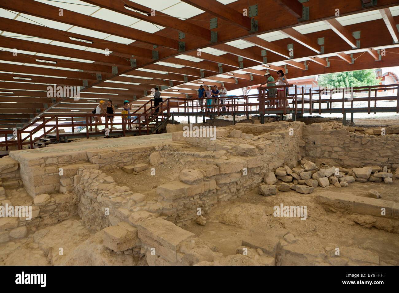 Ruins of Kourion, excavation site of ancient Kourion, protected from ...