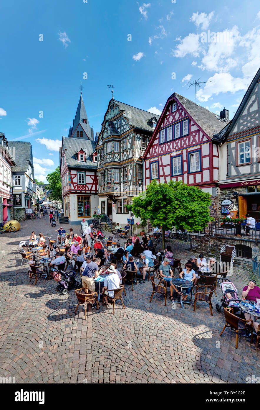 Historic town centre of Idstein, Koenig-Adolf-Platz square with the ...