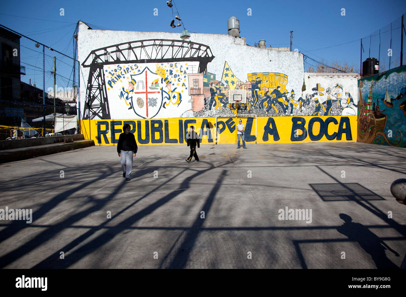 The colorful streets of La Boca, a working class suburb of Buenos Aires ...