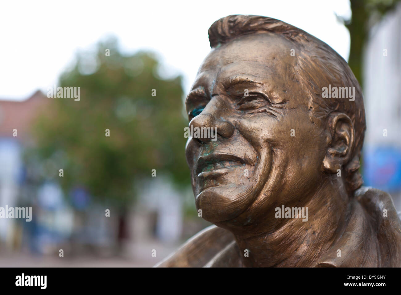 Harry von de Gass, bronze figure, historic town centre of Limburg ...