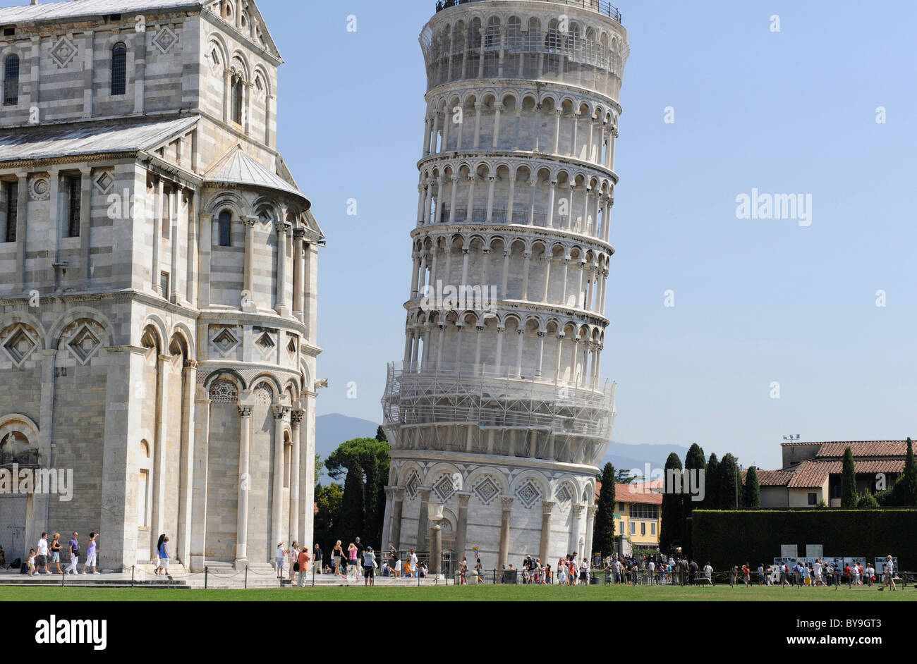 The Cathedral and Leaning tower of Pisa , Tuscany, Italy Stock Photo ...