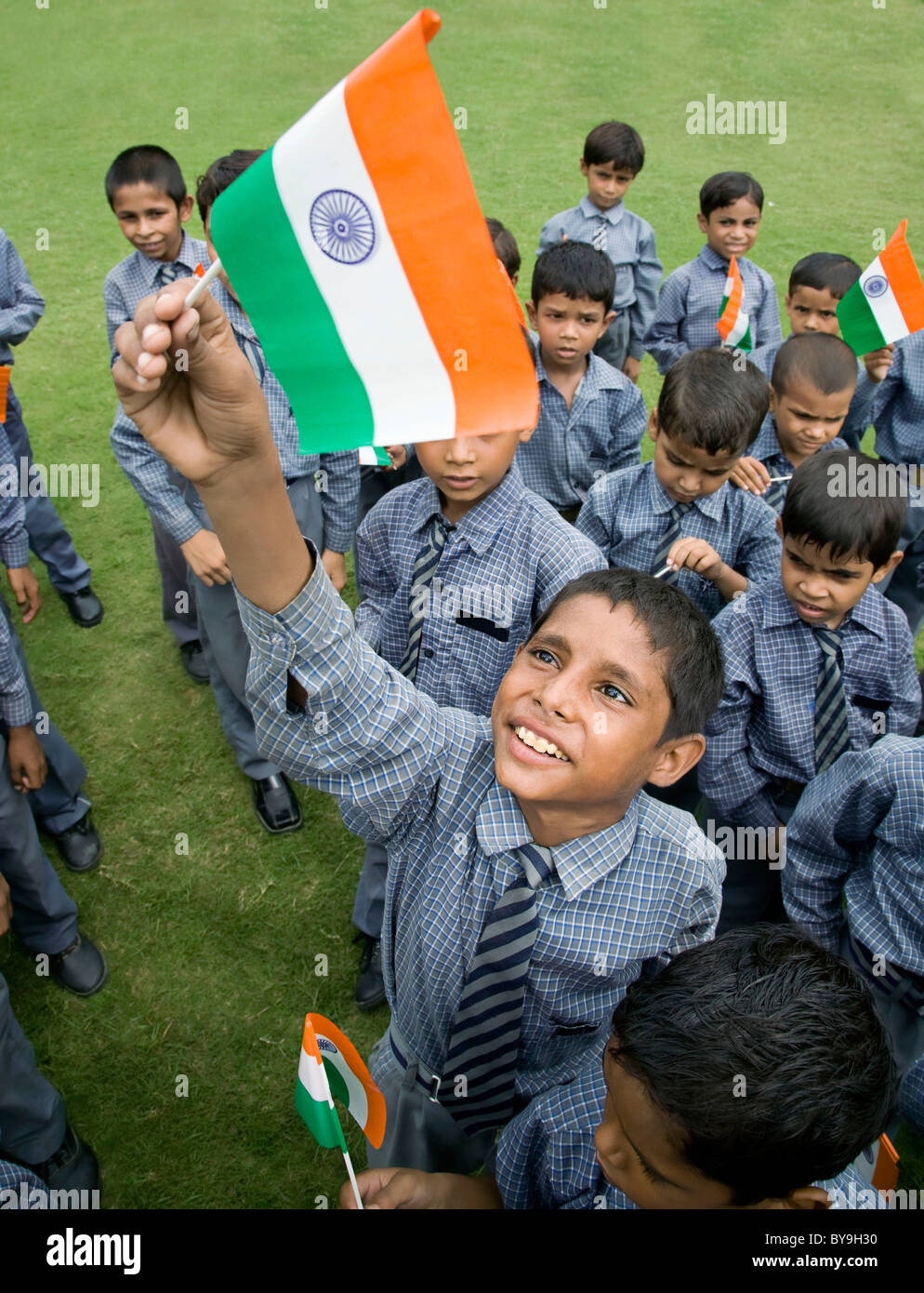School boys celebrating Independence Day Stock Photo - Alamy