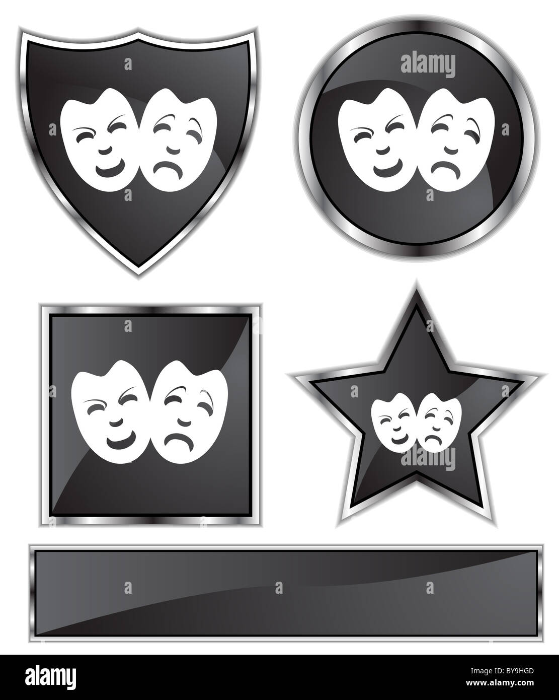 An image of traditional comedy masks Stock Photo - Alamy