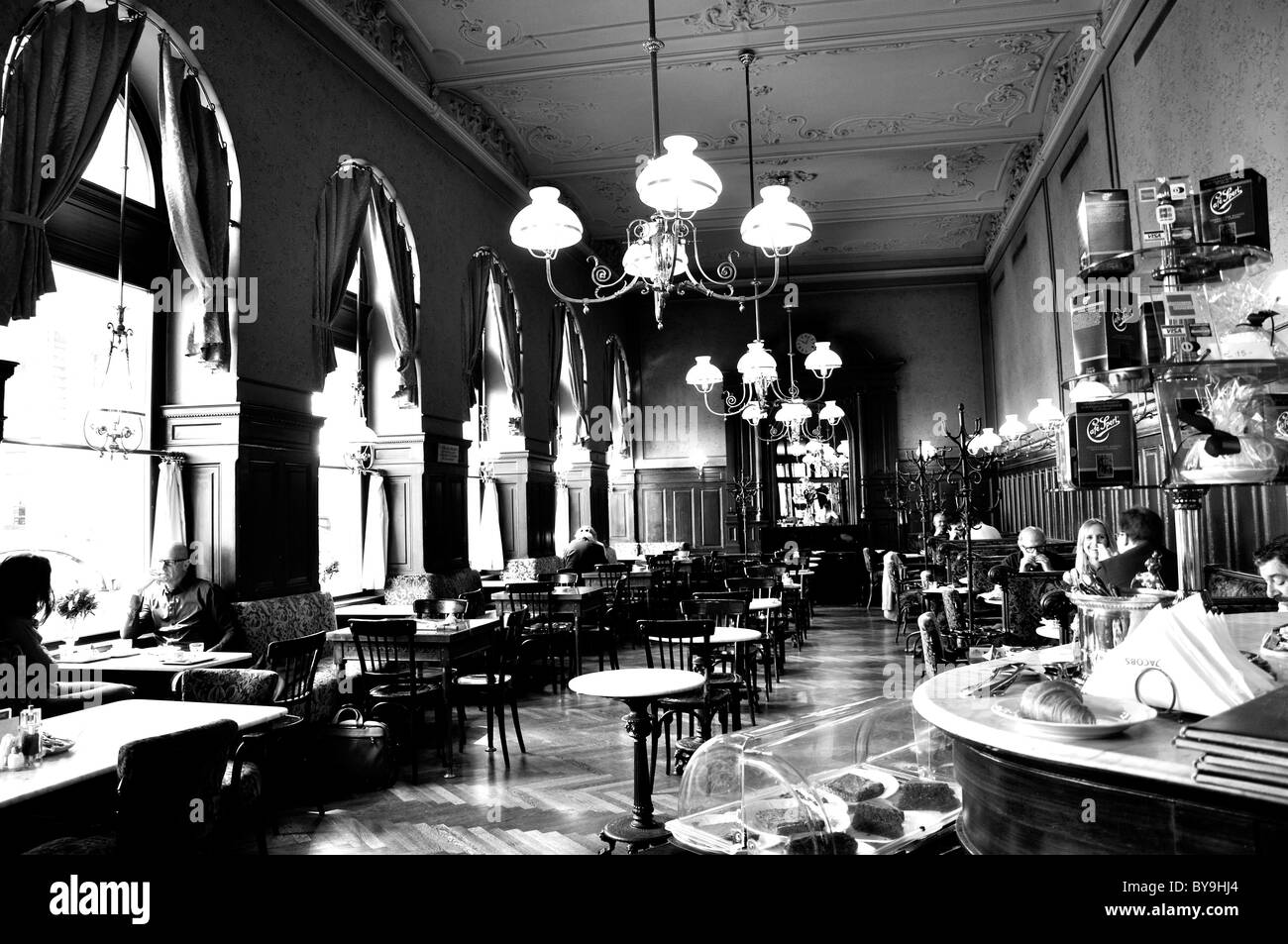 Cafe sperl, vienna Black and White Stock Photos & Images - Alamy