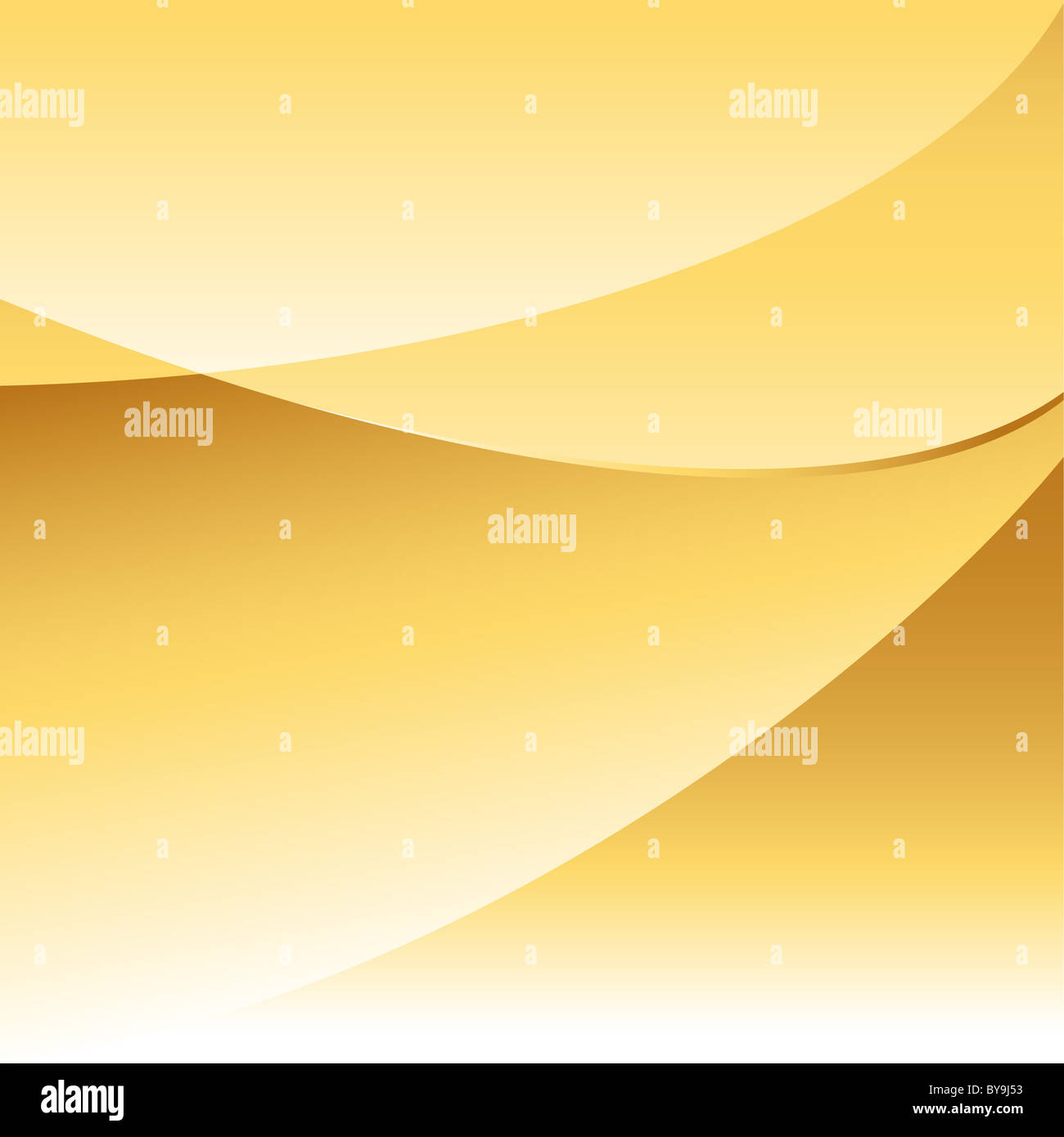Abstract gold background with curving overlapping shapes with room for ...