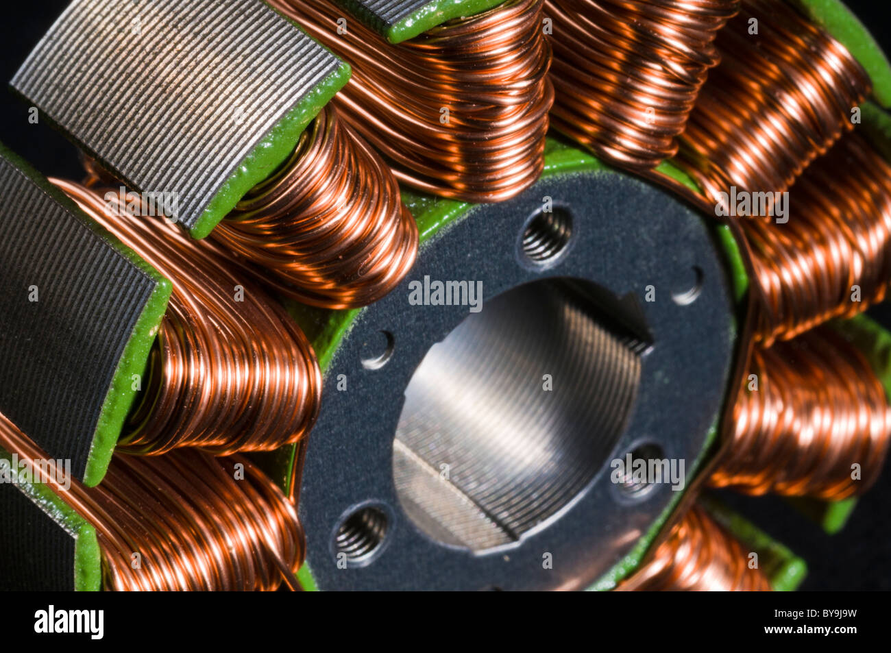 Copper wired power component of a computer Stock Photo - Alamy