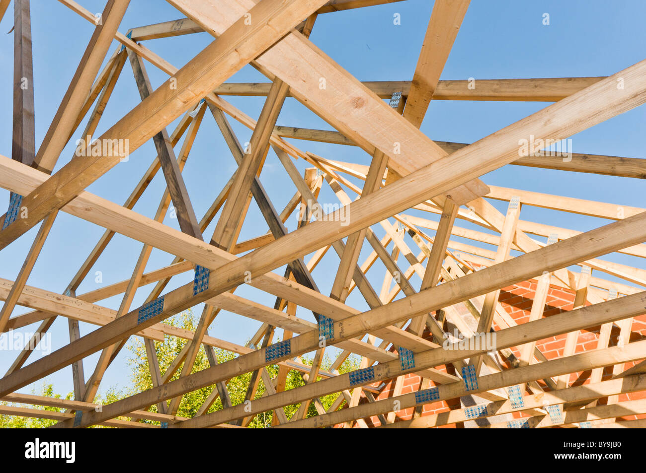 Architecture Roof Trusses Stock Photo - Alamy