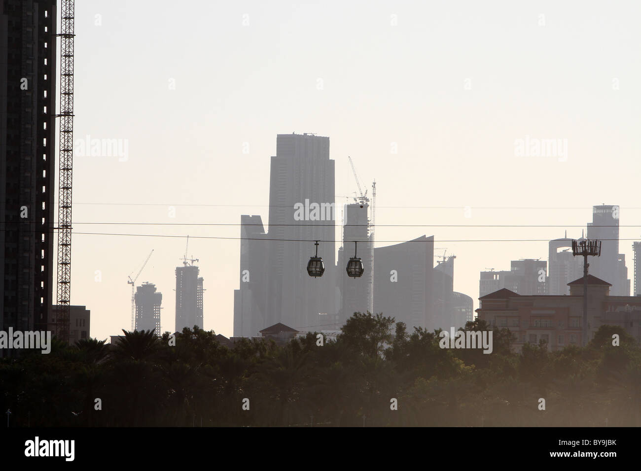 Cable cars ride around Dubai Stock Photo - Alamy
