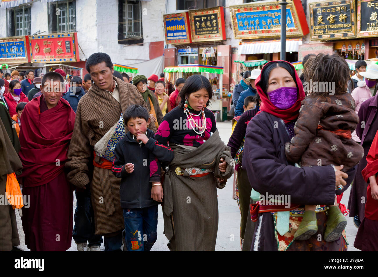 Tibetan asia asian travel tourism religion religious pilgrimage barkhor ...