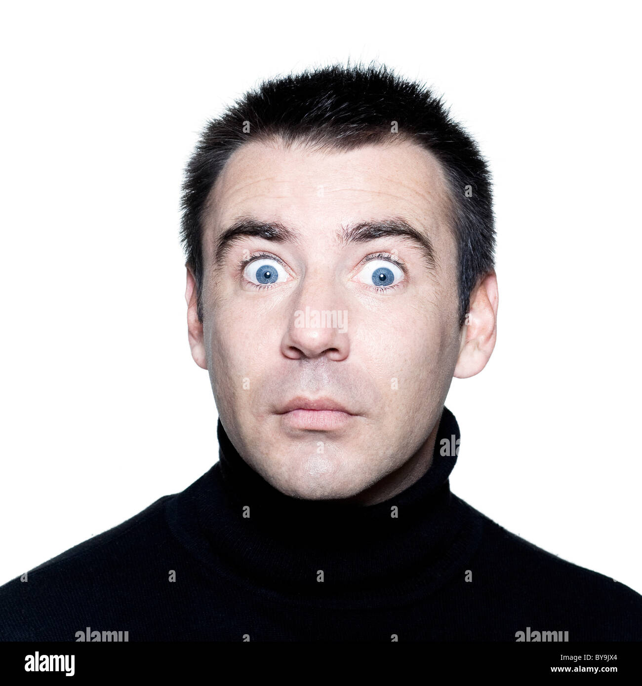 caucasian man stun surprised startle portrait expressing portrait on ...