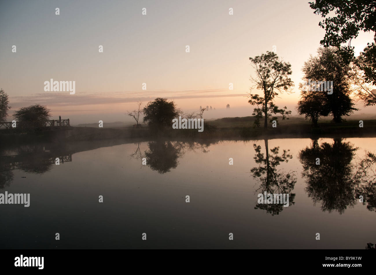 Dawn, Sunrise, Port Meadow, Oxford, UK Stock Photo - Alamy
