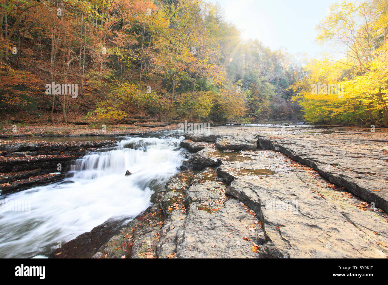 River Trail, Falling Water River above Big Falls, Burgess Falls State ...