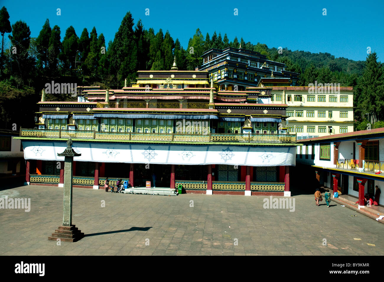 Rumtek monastery in Sikkim, the main centre, built 1968, of the Kagyud ...