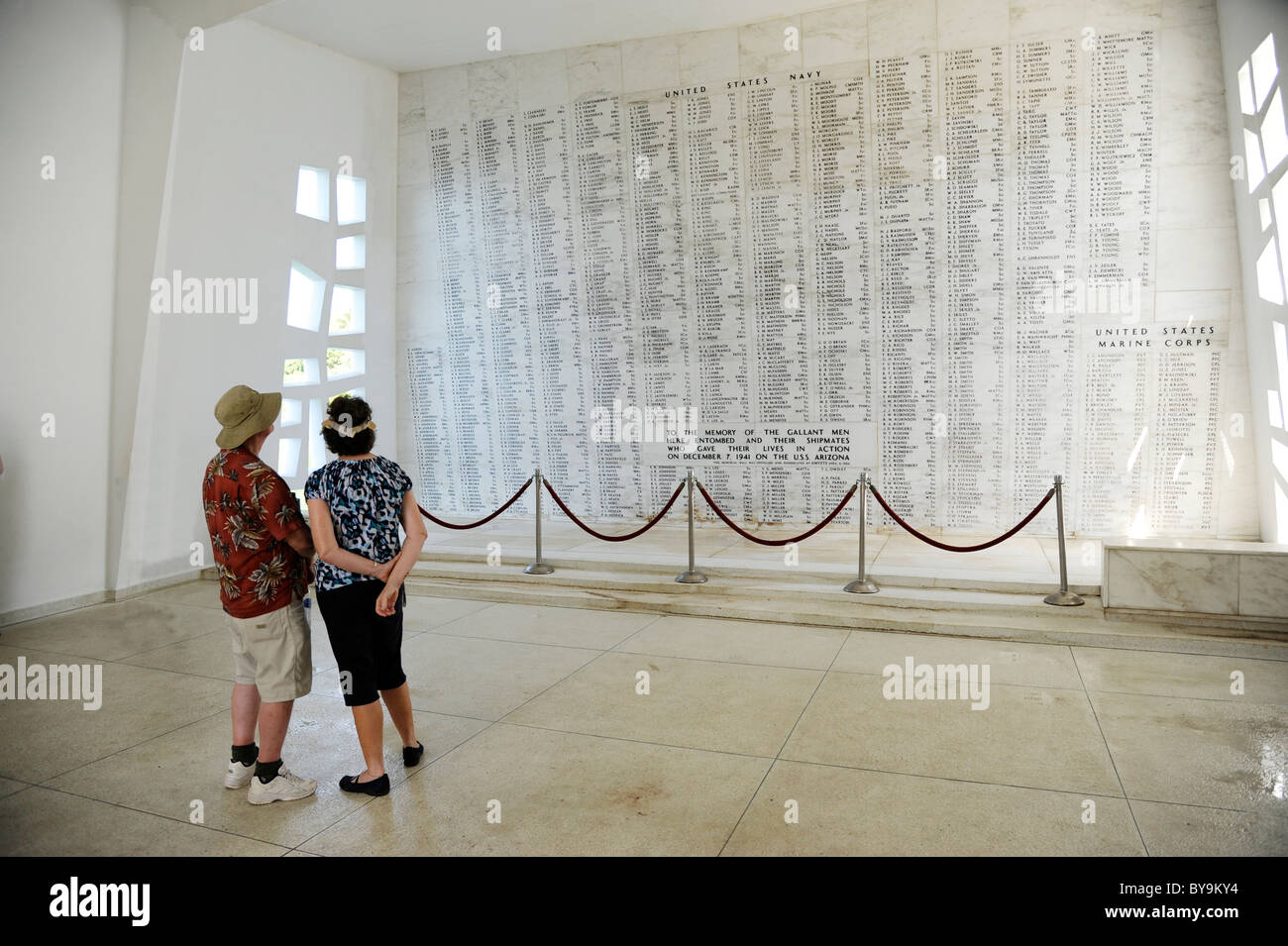 Wall Names Uss Arizona Memorial High Resolution Stock Photography and ...
