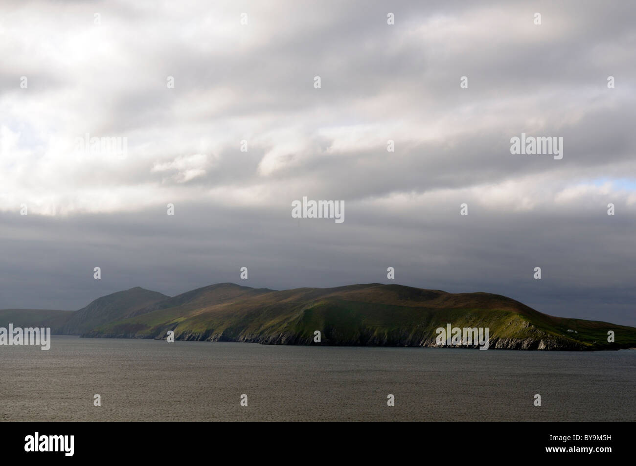 Great Blasket island An Blascaod Mór transient ephemeral light along ...