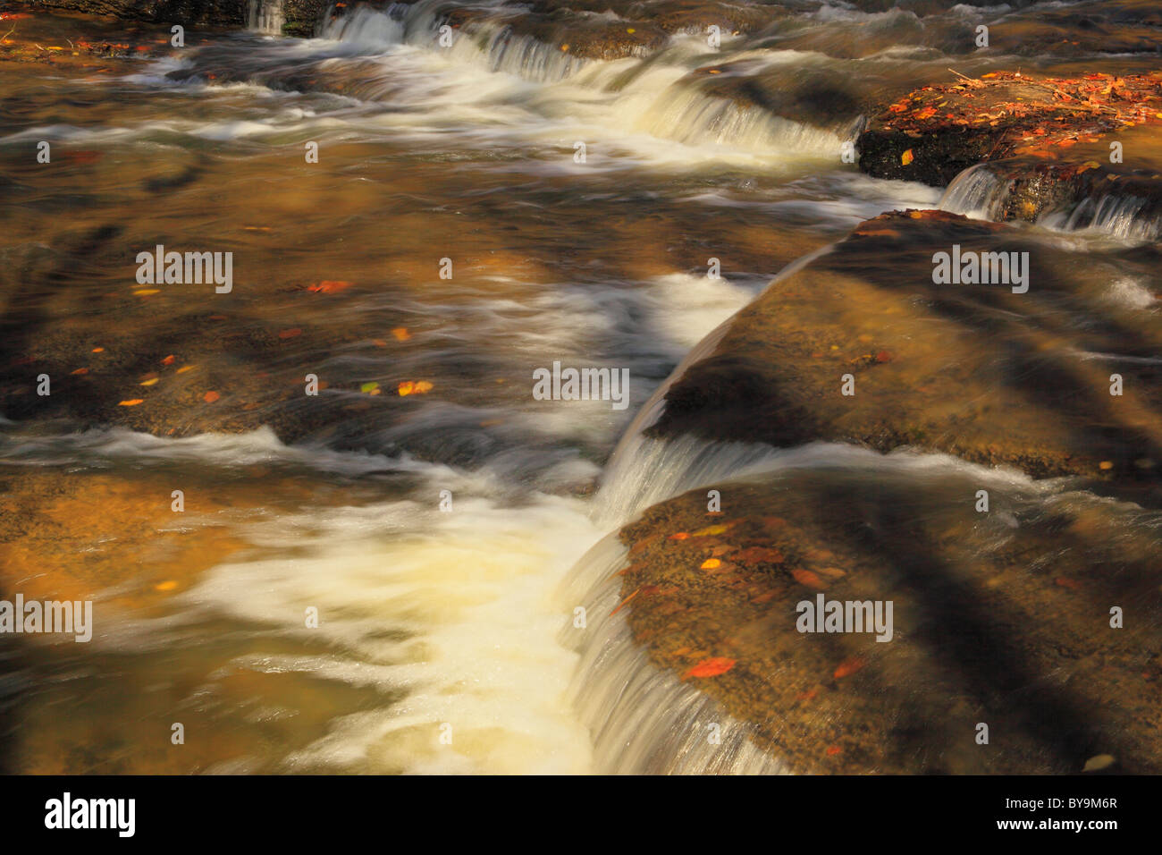 Closeup of Falling Water River, River Trail, Burgess Falls State Park ...